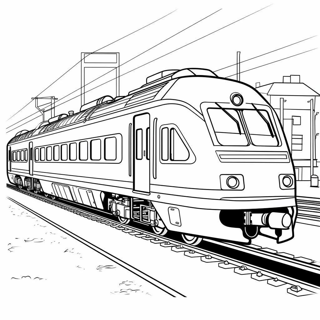 Eisenbahn Malvorlage für Kinder - Entdecke das Abenteuer auf Schienen ...